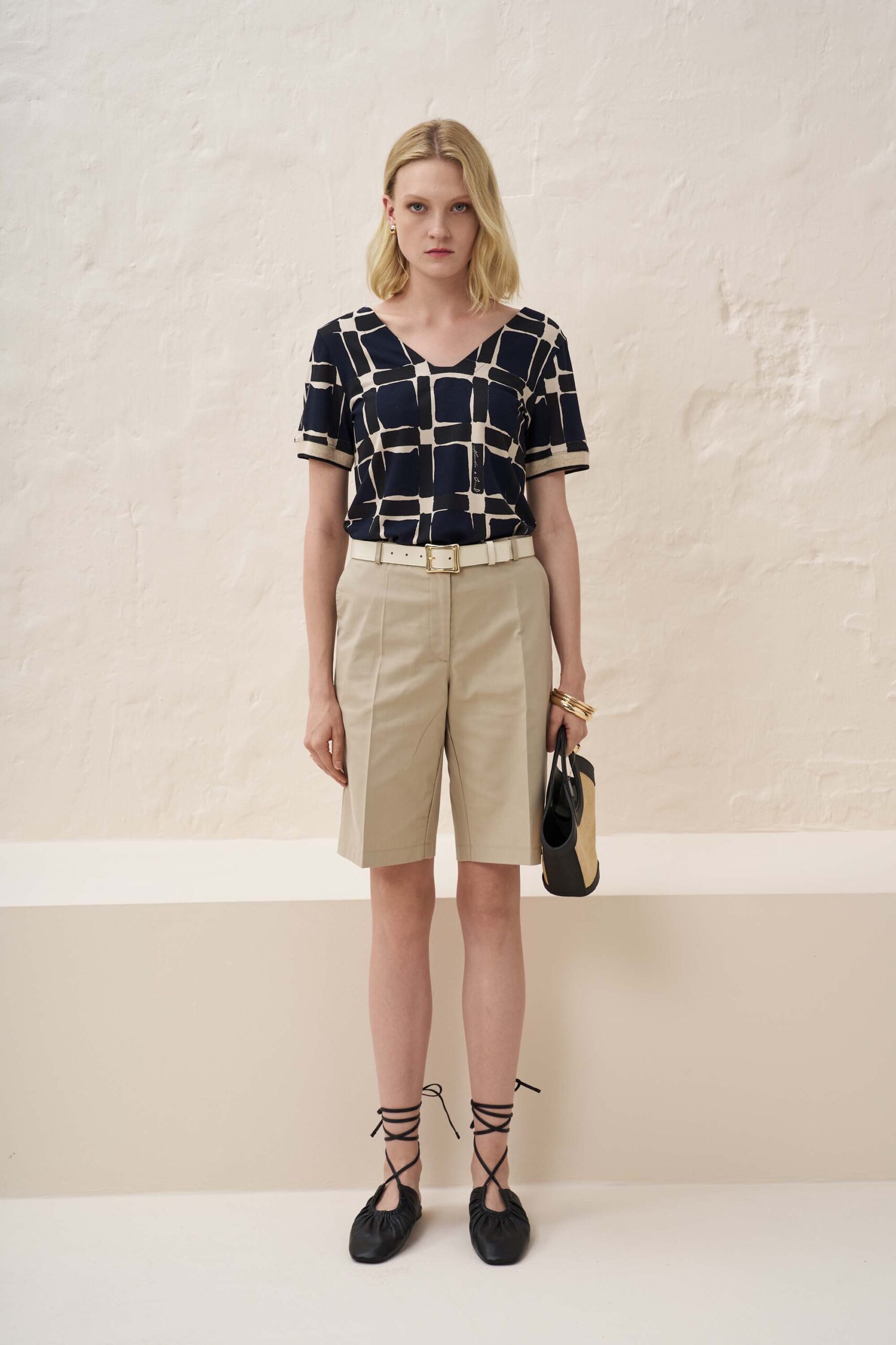 Cotton gabardine Bermuda shorts - Alexander & Jacob